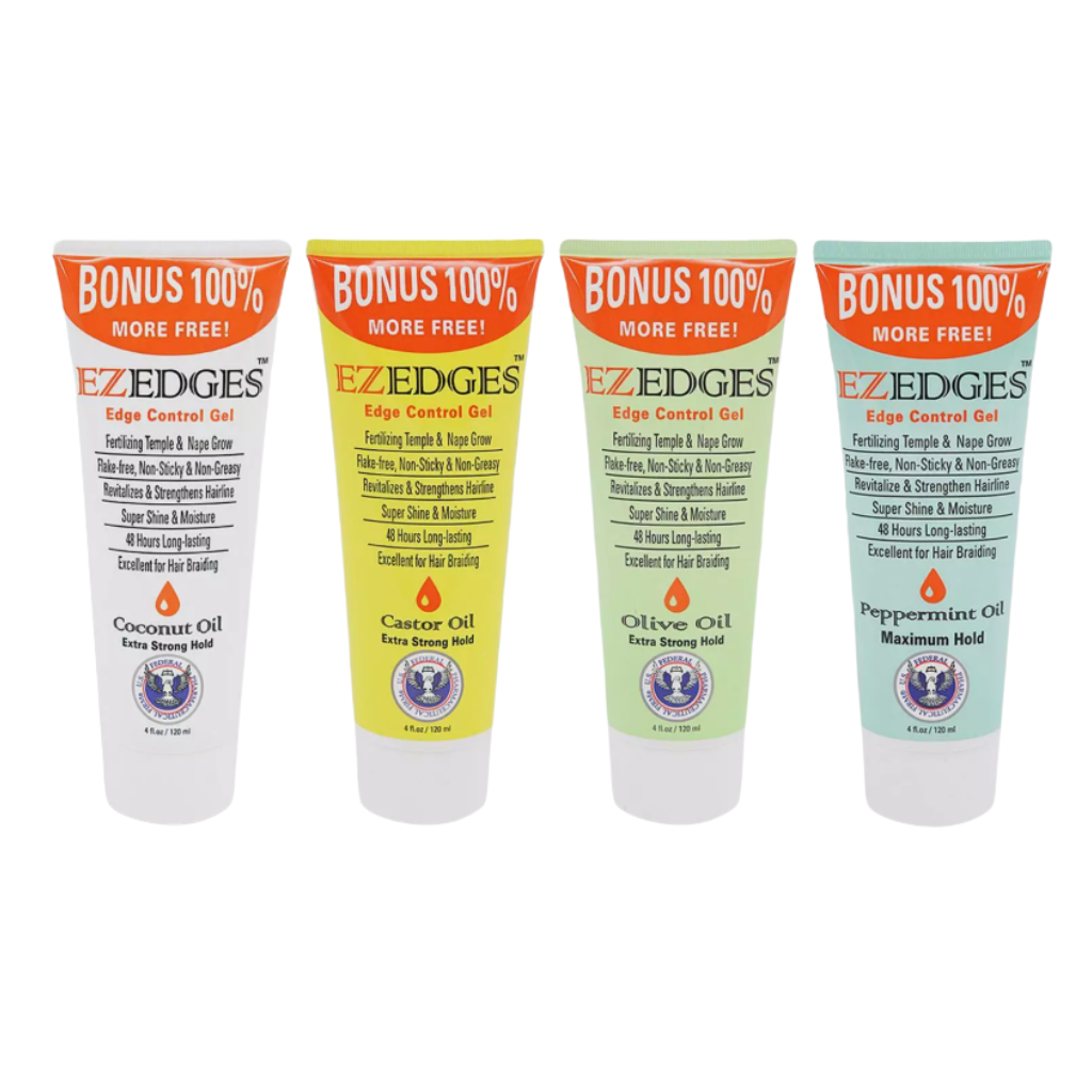 EZEDGES EDGE CONTROL GEL Extra Strong Hold 4 oz | BRAID BEAUTY