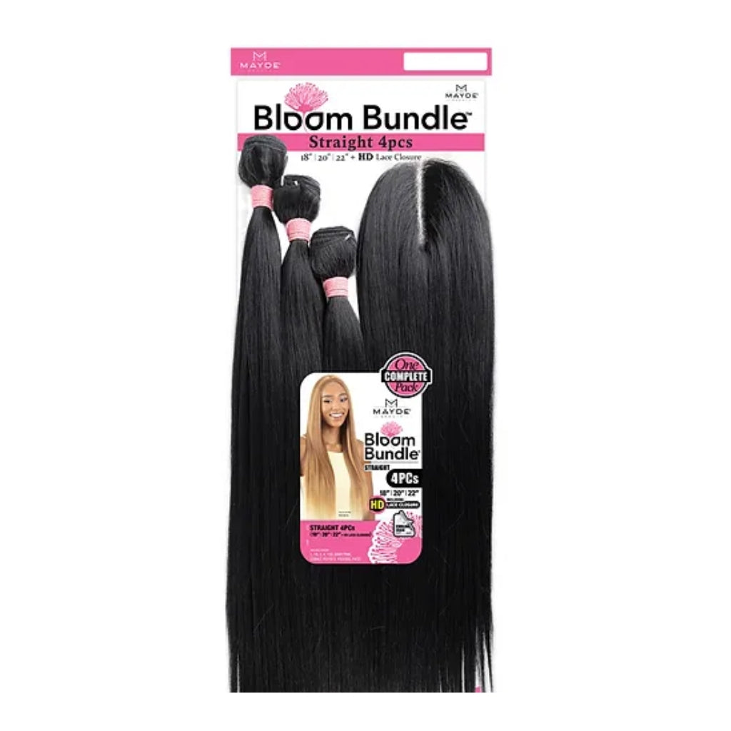 Mayde Beauty Bloom Bundle STRAIGHT 4PCS (18"20"22"+CL) | BRAID BEAUTY