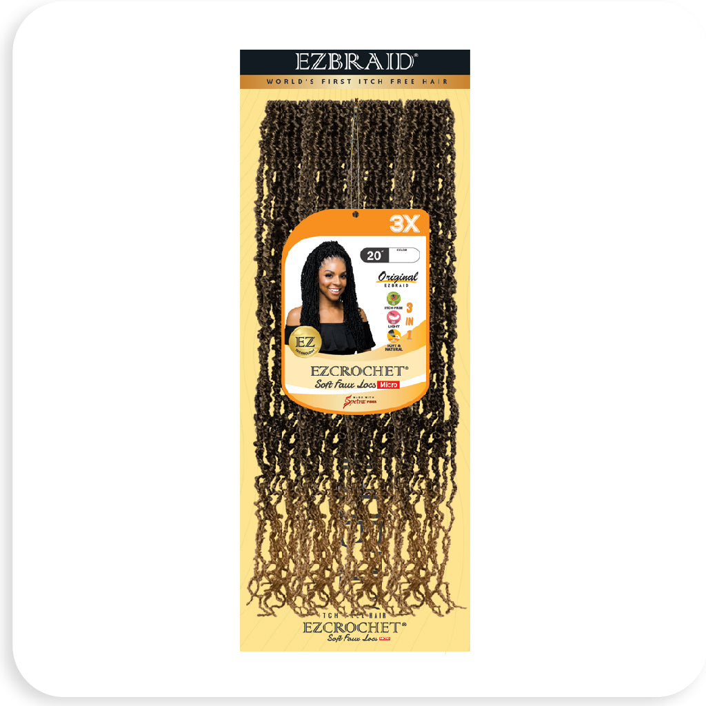 EZCROCHET Soft Faux Locs Micro 20" X3 | BRAID BEAUTY