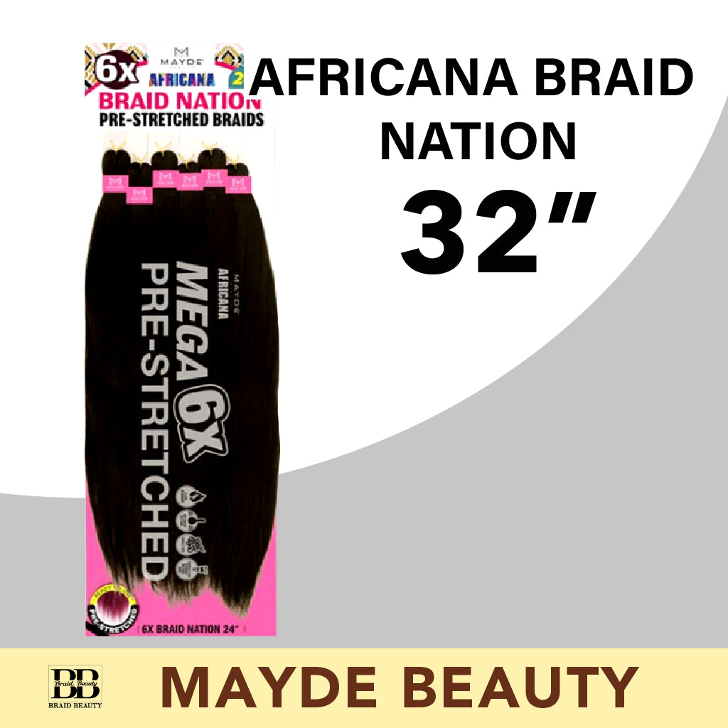 Mayde Beauty 6X Braid Nation Pre-Stretched 32" | BRAID BEAUTY