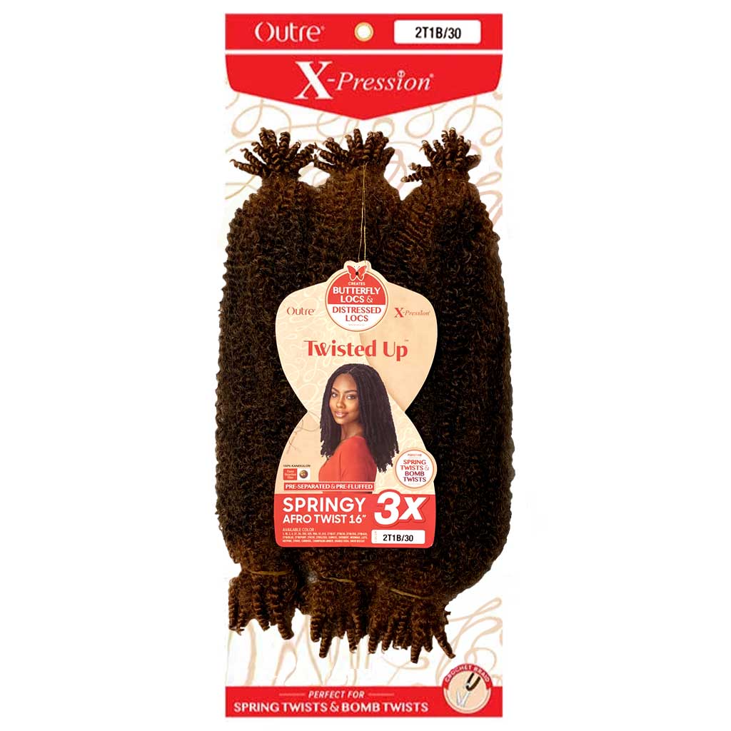 Outre Crochet Braids X-Pression Twisted Up 3X Springy Afro Twist 16 ...